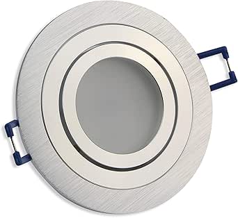 LED recessed Spotlight Silver - Round 1.2 watts Cold White GU10 230V ...
