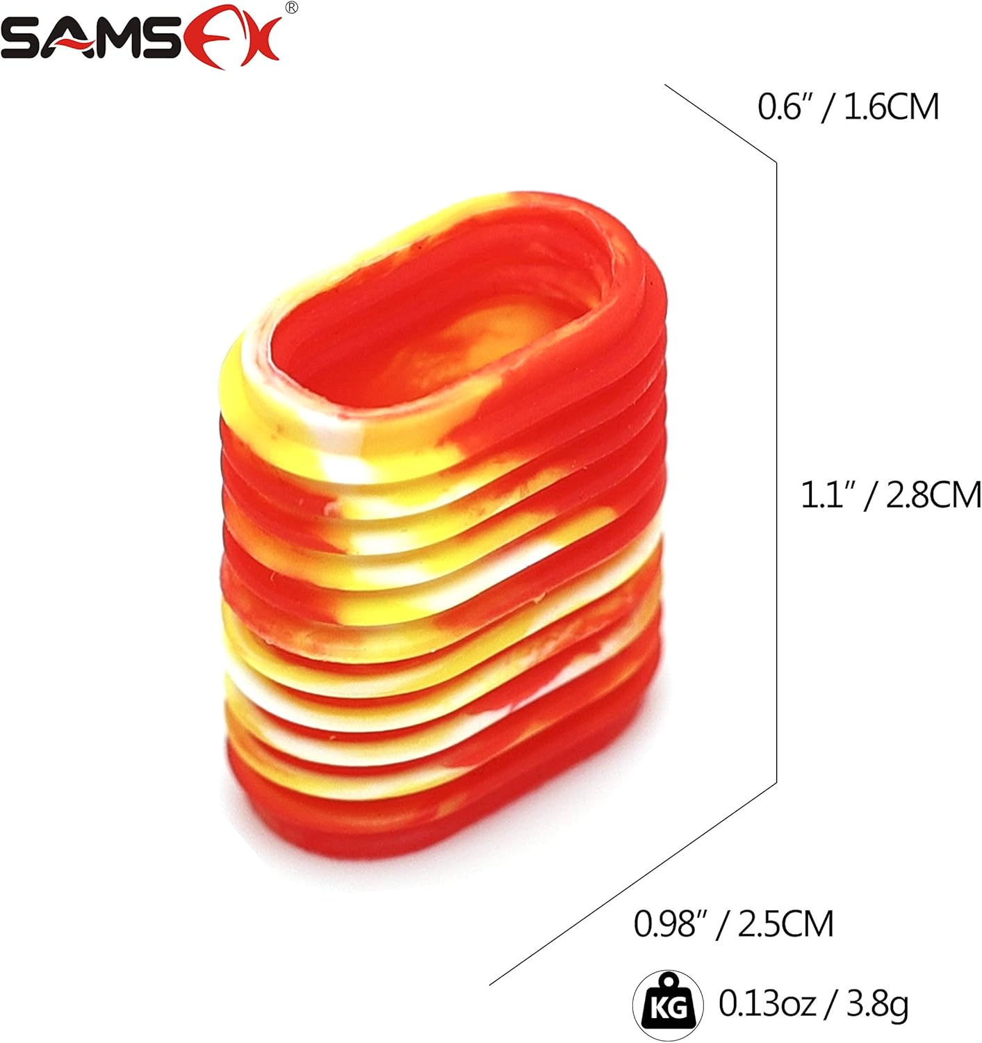 SAMSFX Rubber Fishing Reel Handle Grip Sleeve Non-Slip Baitcaster Knob ...