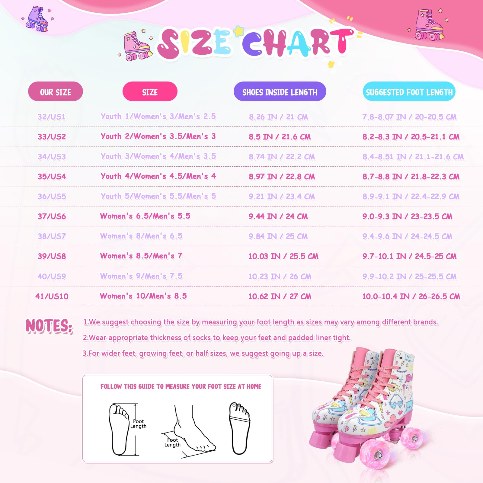 Snapklik.com : Jessie Girl Roller Skates For Kid, PU Leather Flash ...