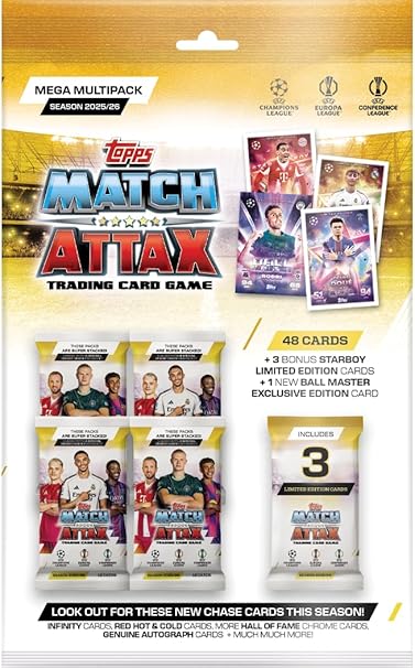Amazon.com: Topps UCC Match Attax 2025/26 - Mega Multipack - contains ...