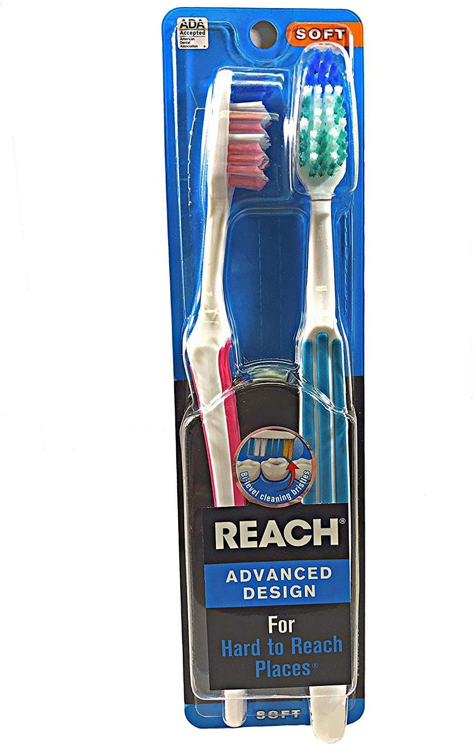 Amazon.com : Reach Advanced Design Toothbrush with Toothbrush Cap ...