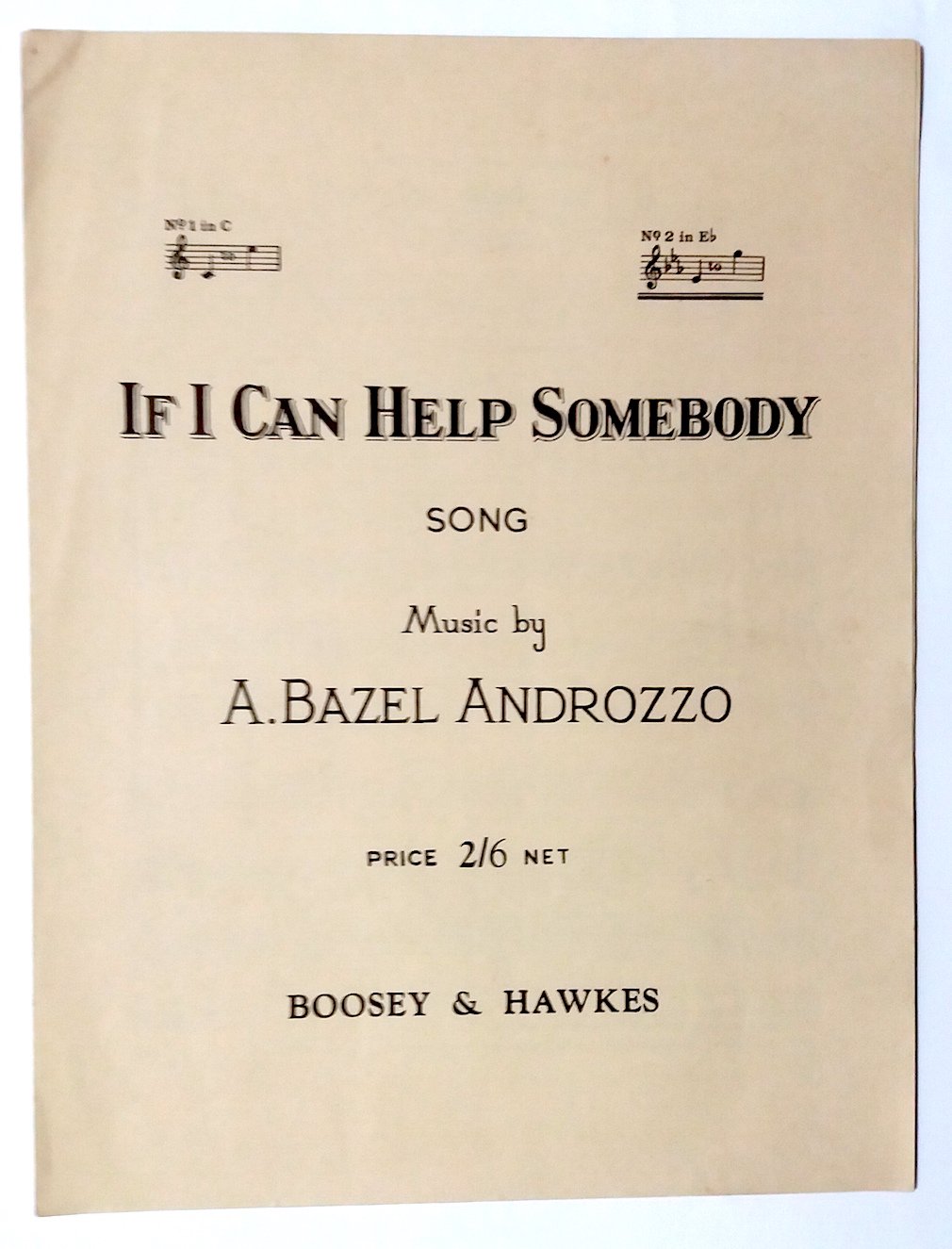 If I can help somebody: No. 239. alto solo, men's choir (TTBarB) and ...