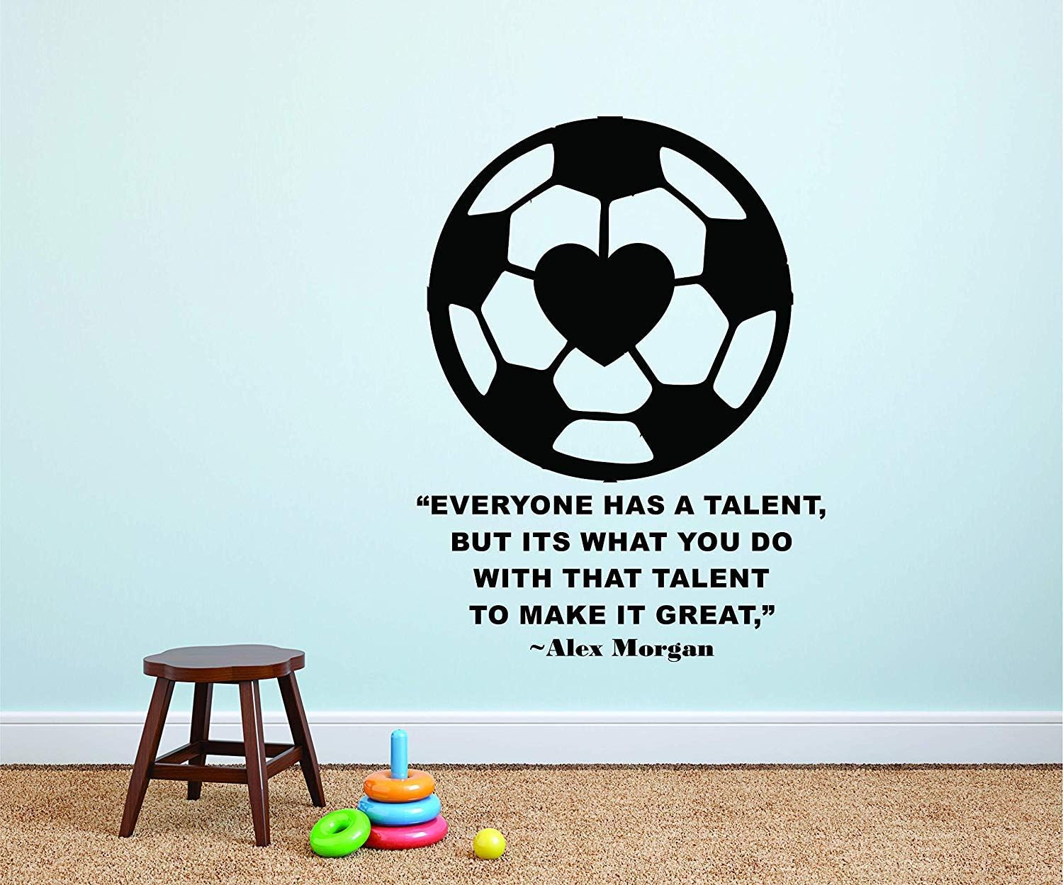 Amazon.com: Alex Morgan Wall Decals for Kids Bedrooms Girls Soccer ...