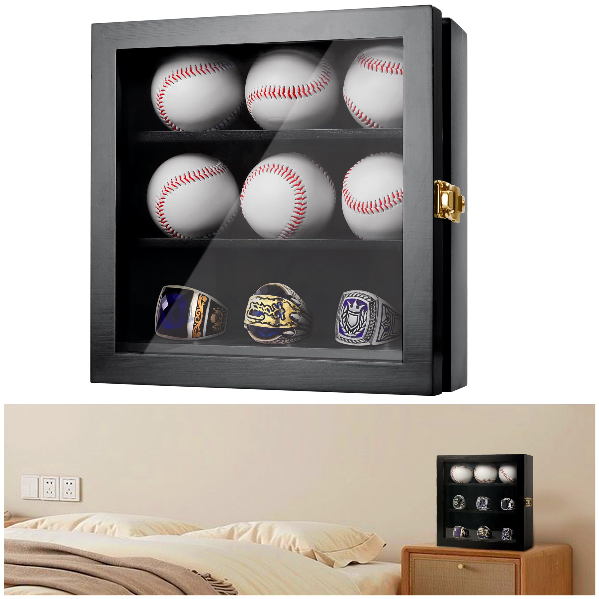 Amazon.com: Baseball Display Case Championship Ring Display Case ...