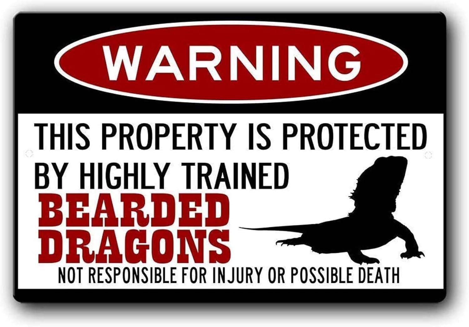 Amazon.com: Ylens Bearded Dragons Sign,Funny Metal Signs,Bearded Dragon ...