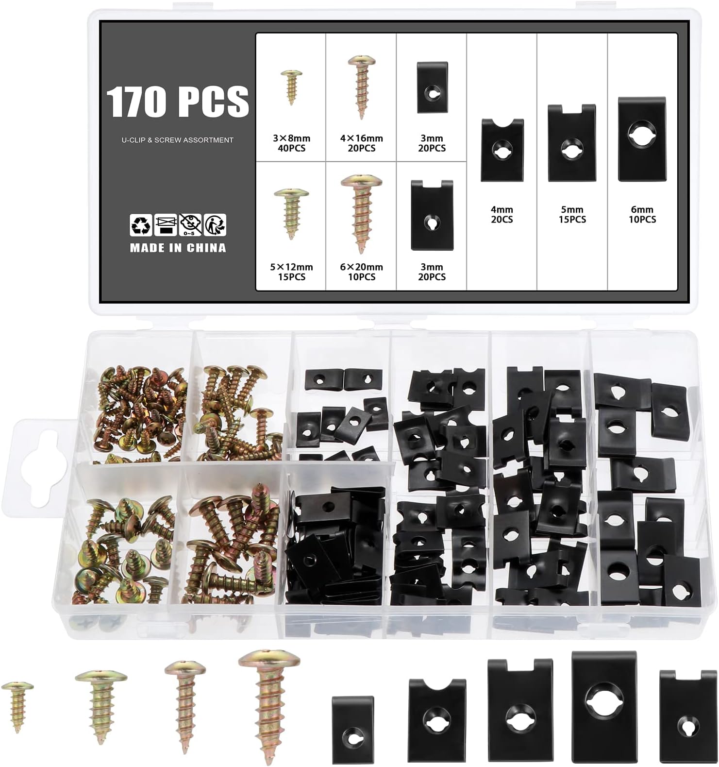 TONAUP 170 STK Edelstahl Blechmutter, Blechmuttern, Edelstahl ...