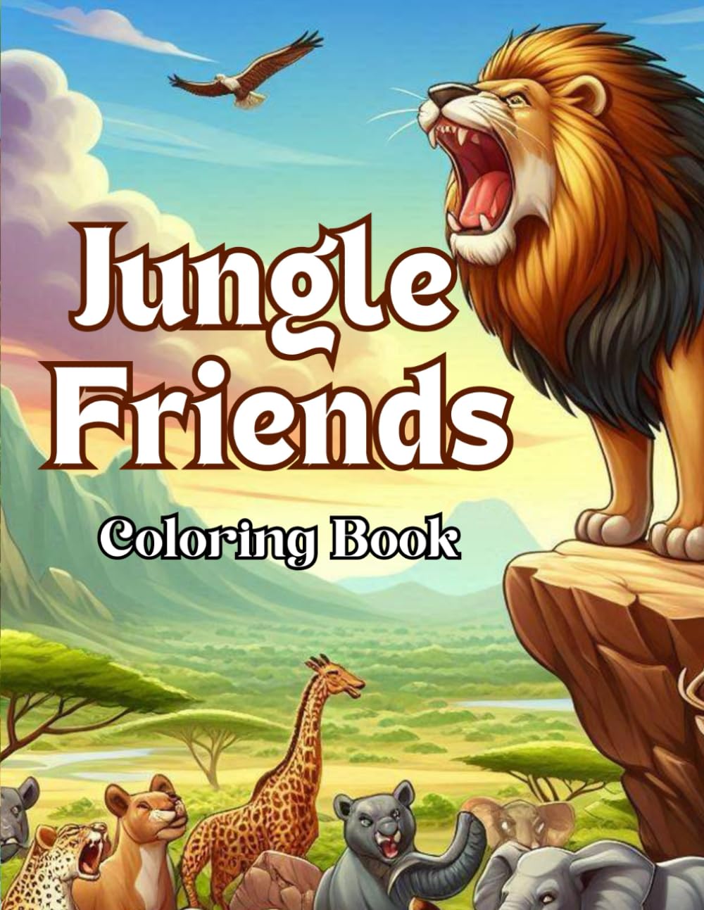 Jungle Friends: 50 fun illustrations of jungle creatures: K, R ...