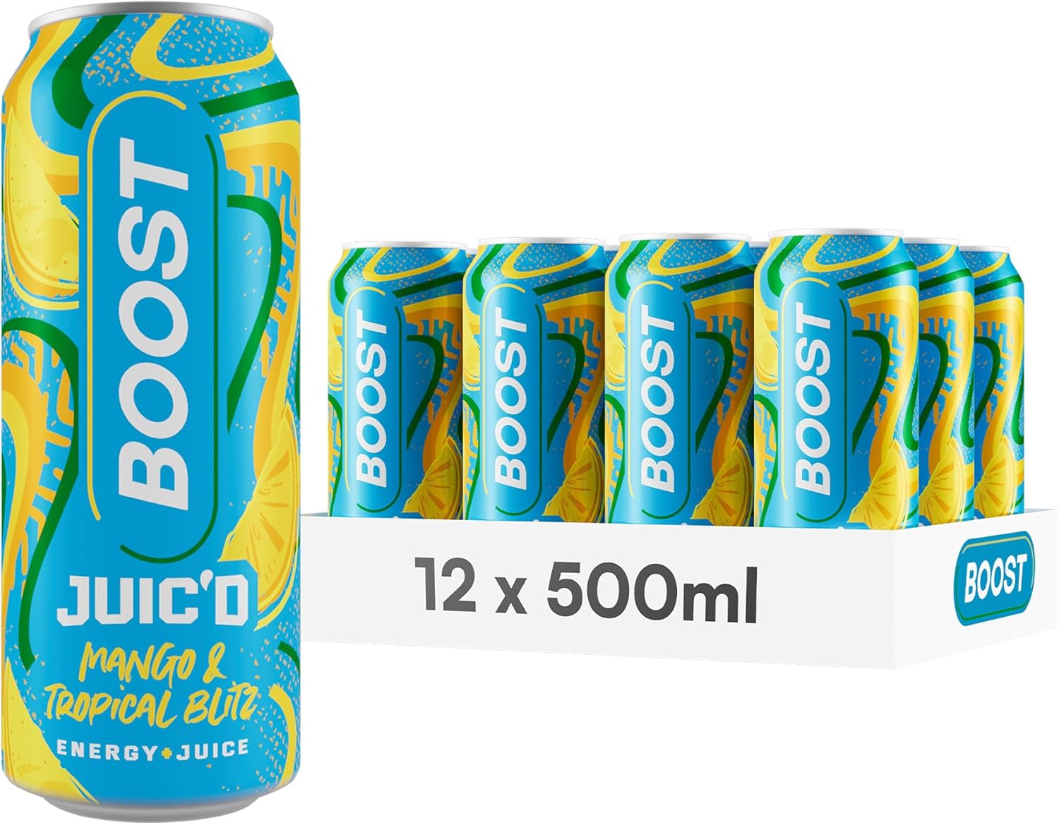 Boost Juic'd Energy Drink Mango & Tropical Juice Blitz | 12 Multipack ...