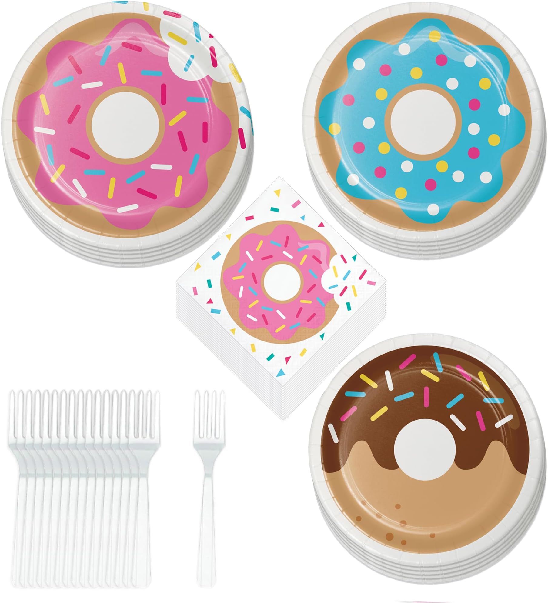 Amazon.com: HAPPY DEALS ~ Donut Shaped Plates | 20 Pack | 8 Inch ...