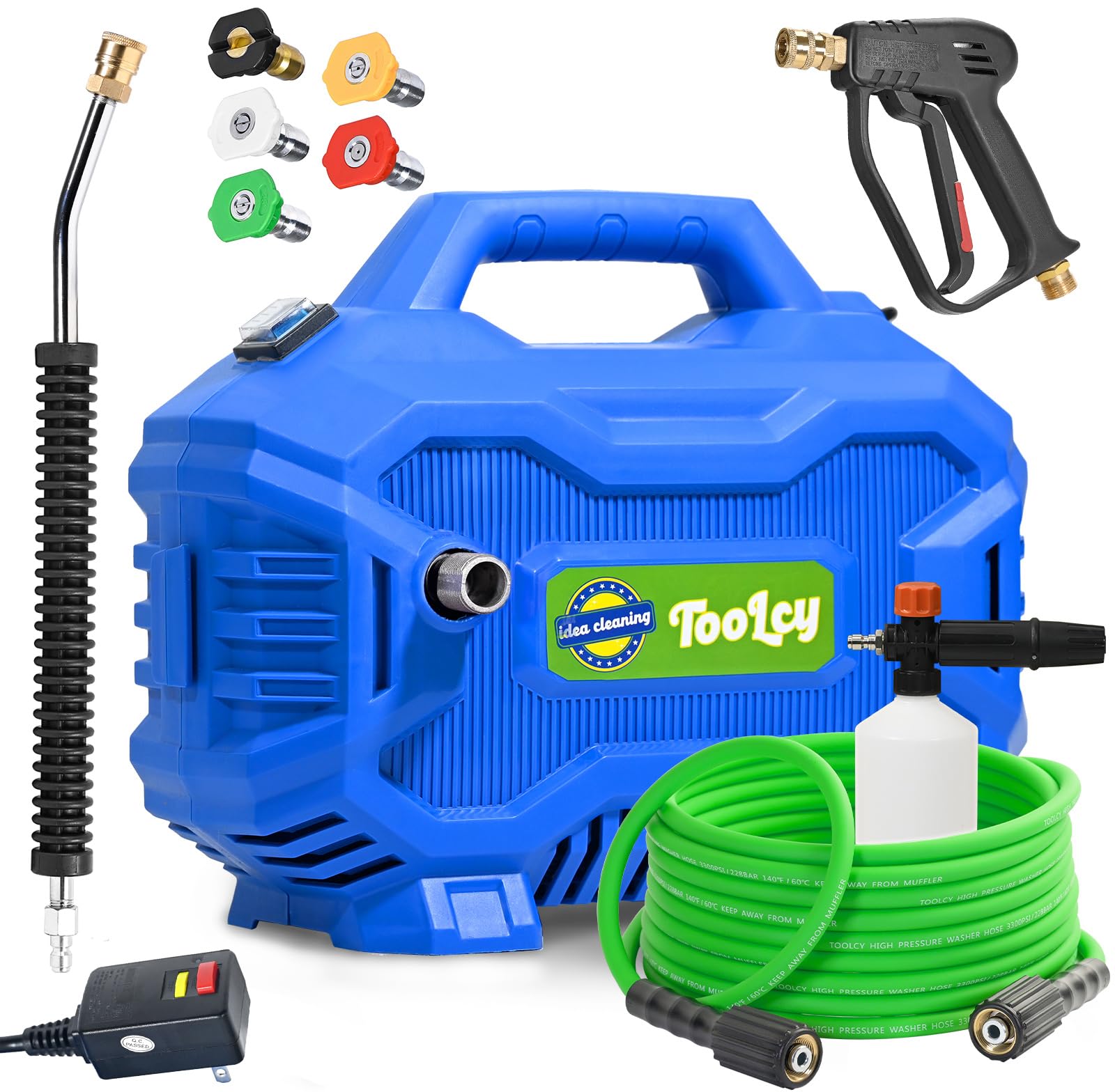 Amazon.com : TOOLCY Electric Pressure Washer 2030 PSI Max, Small Power ...