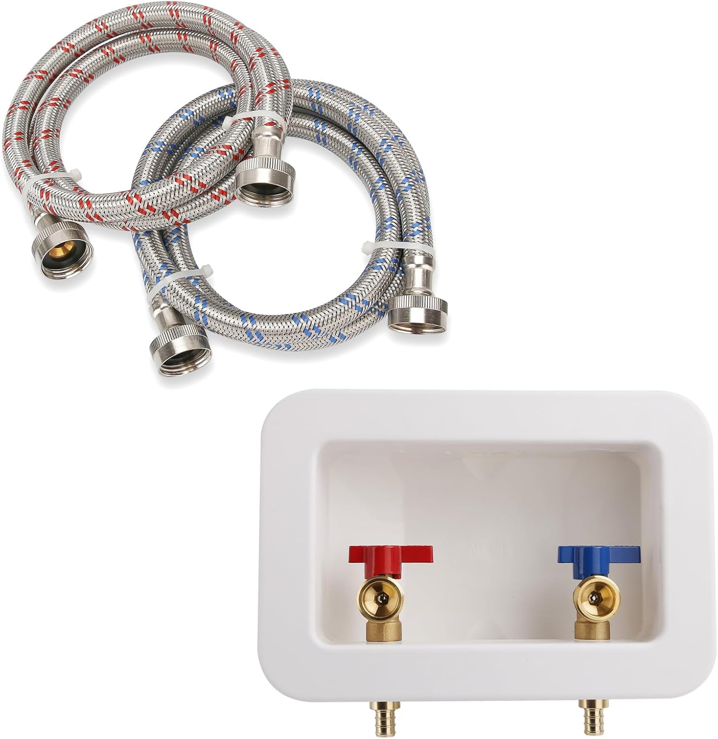 Watflow Washing Machine Outlet Box,Plumbing Accessory,1/2" PEX Laundry ...