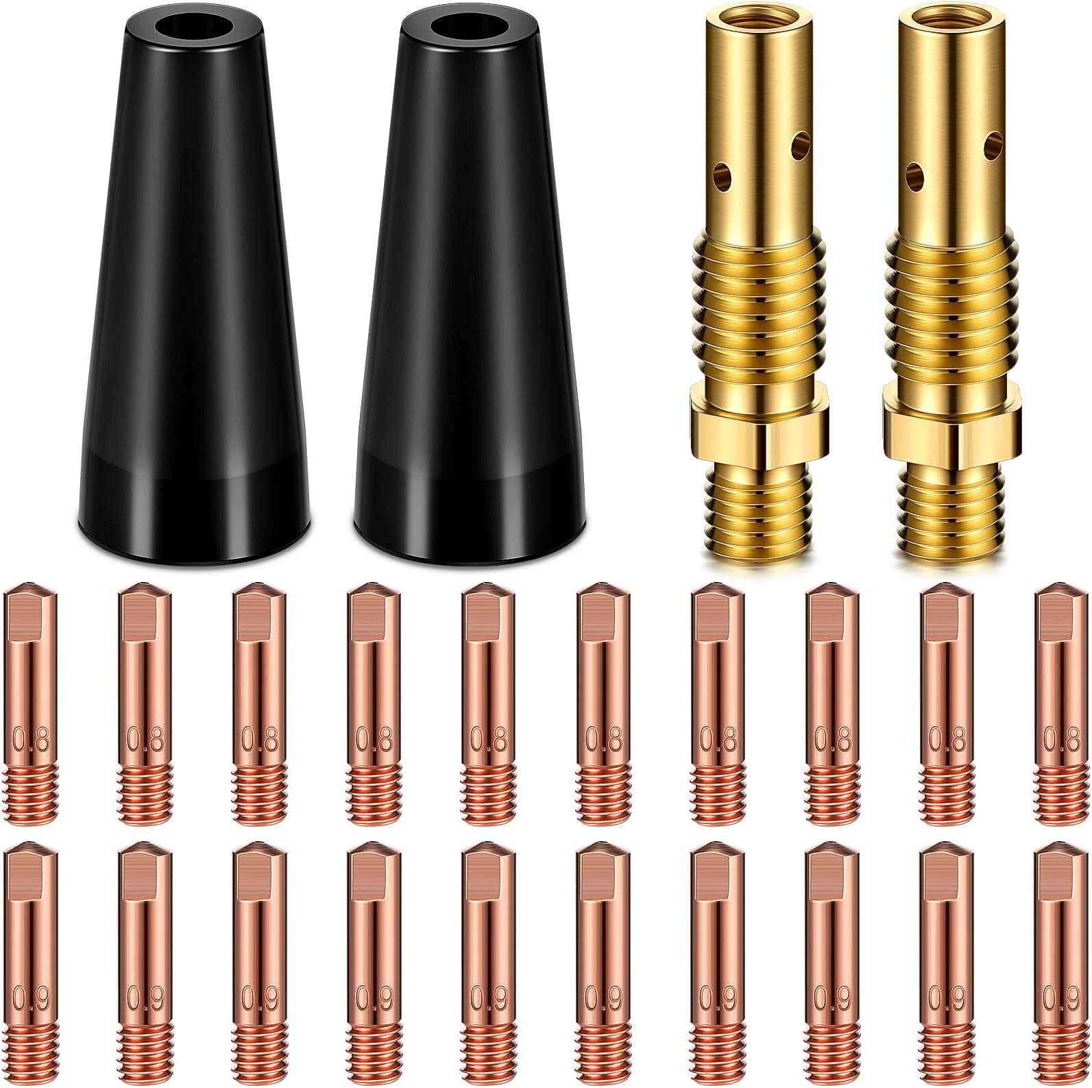Therwen Flux Core Gasless Nozzle Tips Kit KP1939-1 Flux Core Welder Mig ...