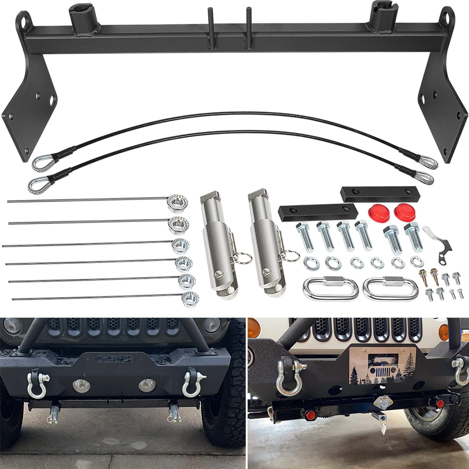 Amazon.com: Camoo BX1126 Tow Bar Base Plate for 2007-2018 Jeep Wrangler ...