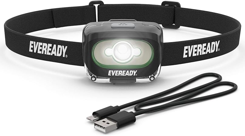 Amazon.com: Eveready LED Rechargeable Headlamp Flashlight, Water ...