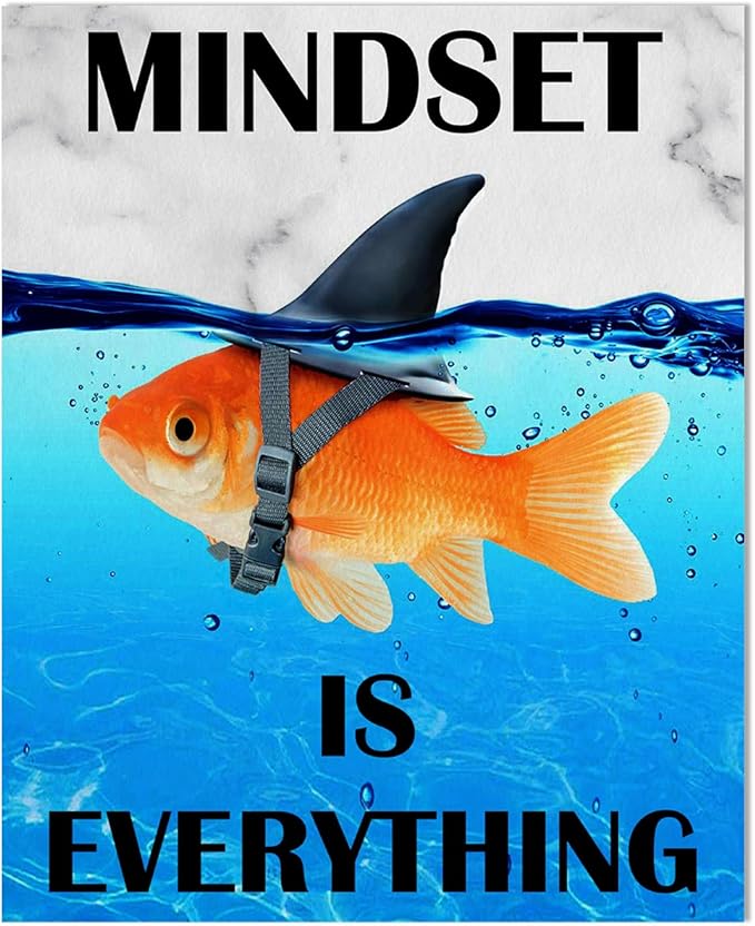 Amazon.com: Mindset is Everything Wall Art: Motivational Poster Office ...