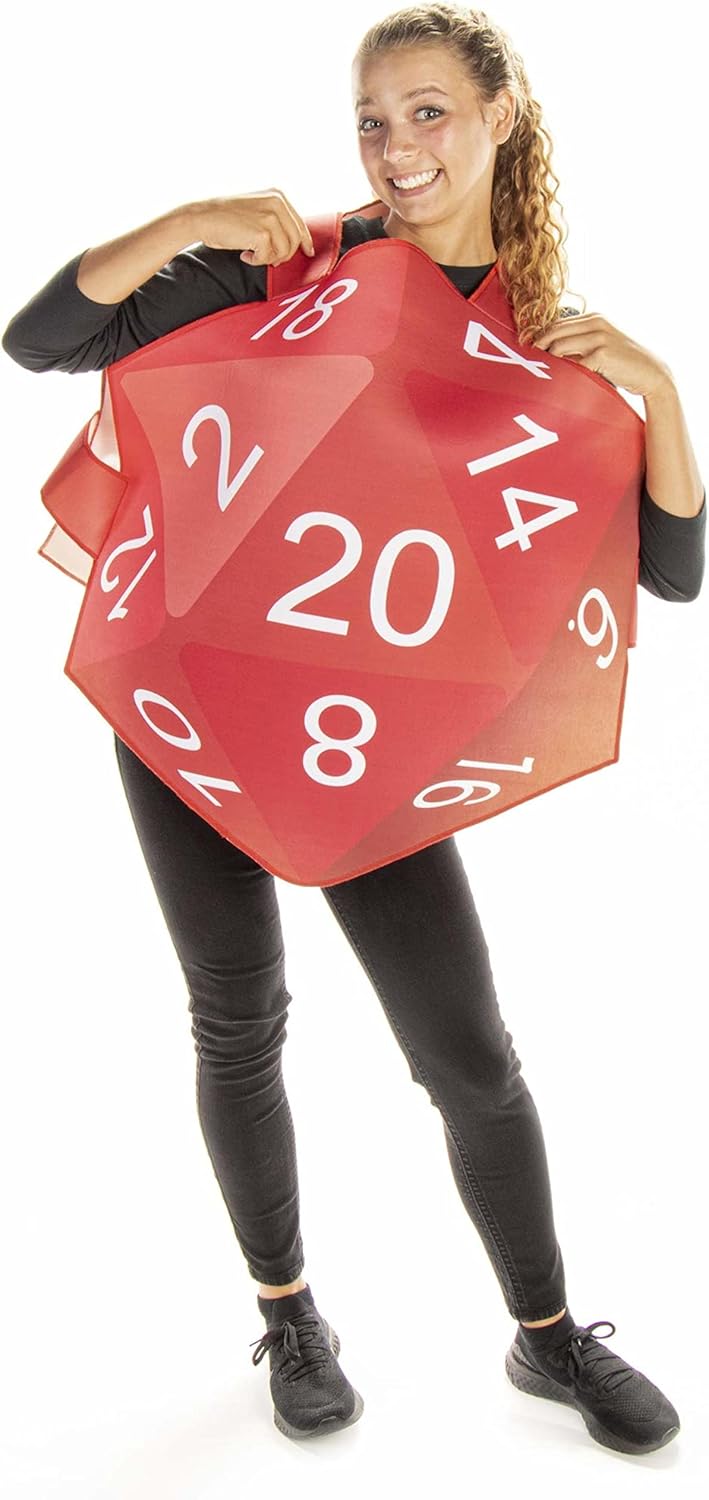 Amazon.com: Crit Hit or Crit Fail d20 Halloween Costume - Reversible ...