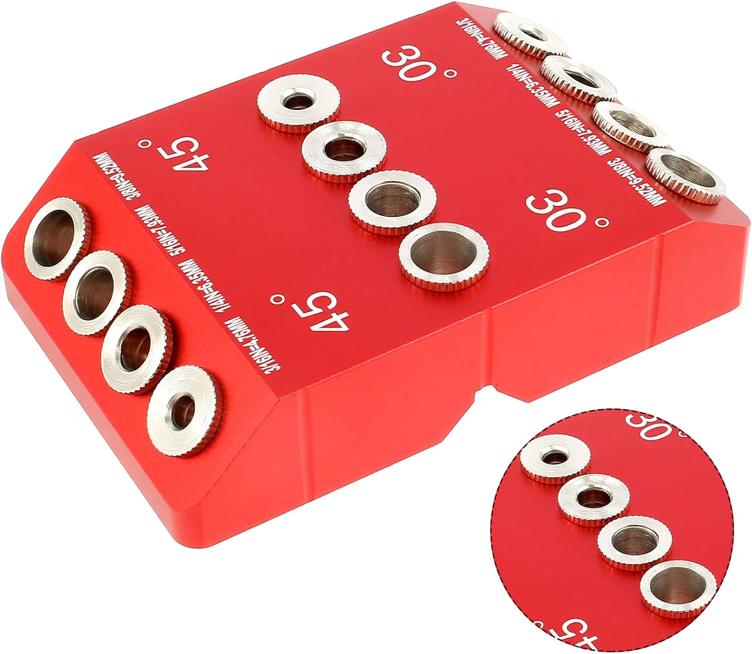 Angled Drilling Jig 30 45 90 Degree Aluminum Alloy Drill Guide Portable ...