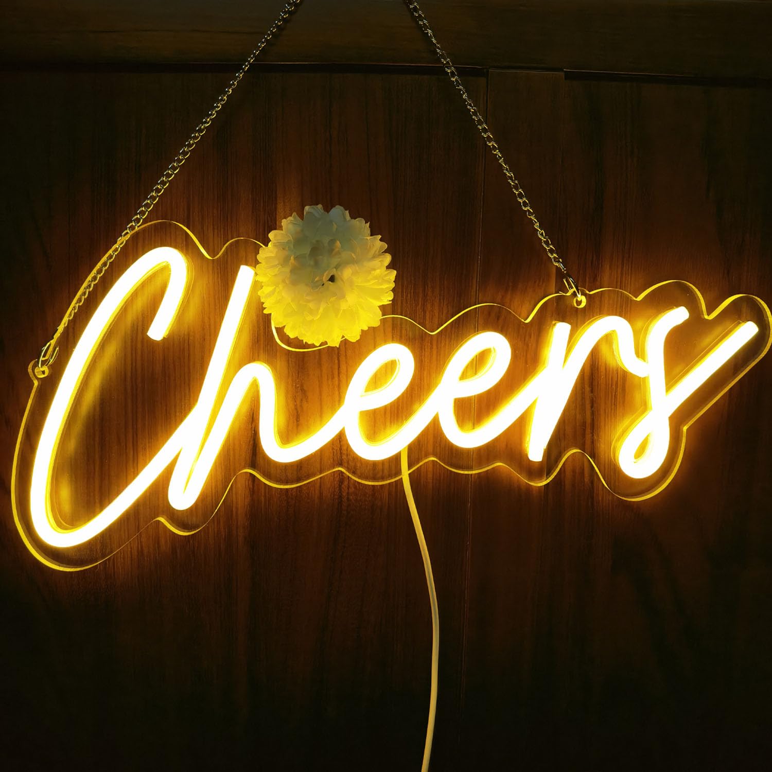 Amazon.com : Cheers Neon Sign USB Powered with Dimmable Switch,LED Neon ...