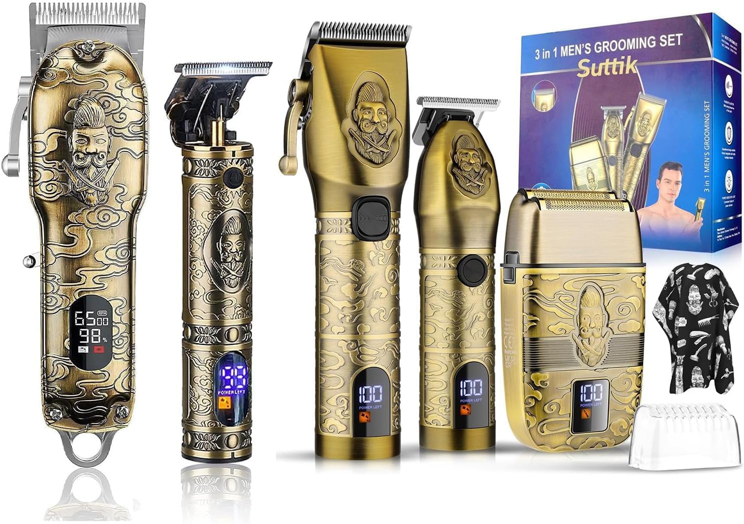 Amazon.com: Suttik Professional Hair Clippers for Men, Cordless Hair ...