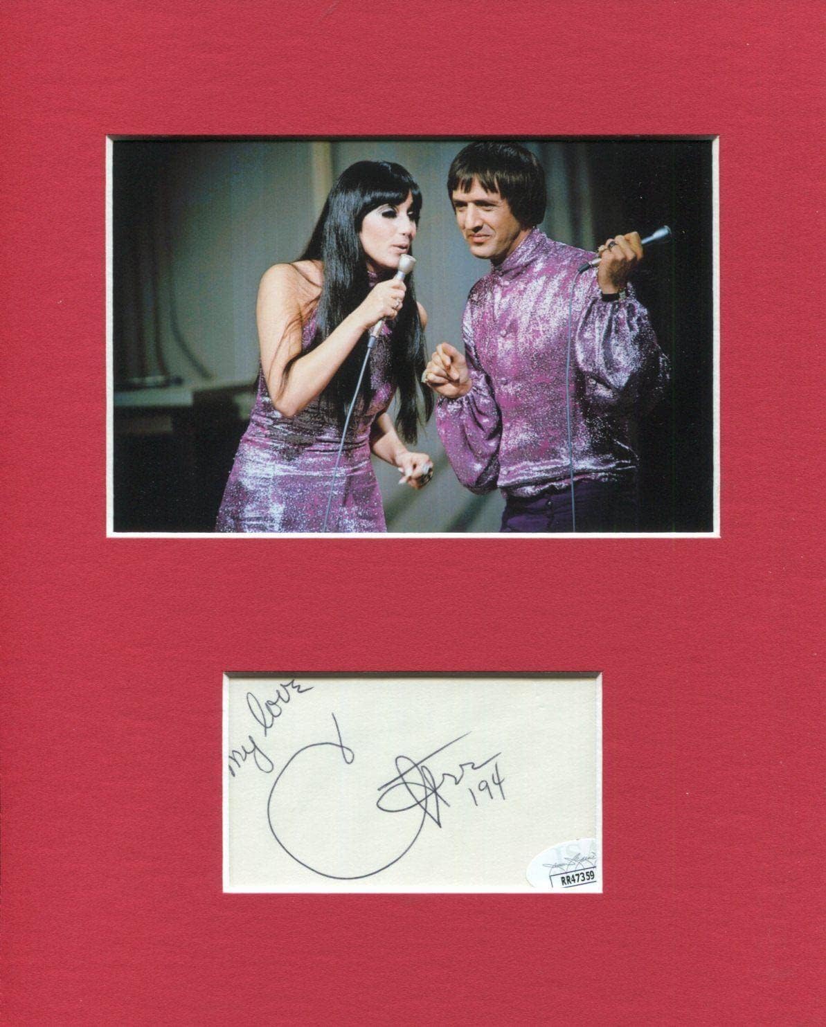 Cher I Got You Babe Singer Signed Autograph Photo Display With Sonny ...