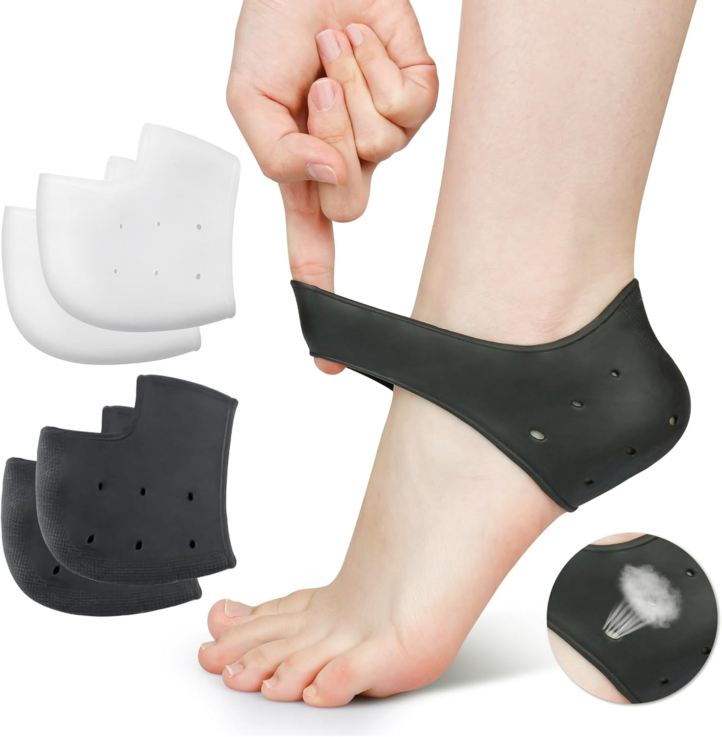 Amazon.com: Wonderwin Gel Heel Cups,Breathable Heel Protectors for ...