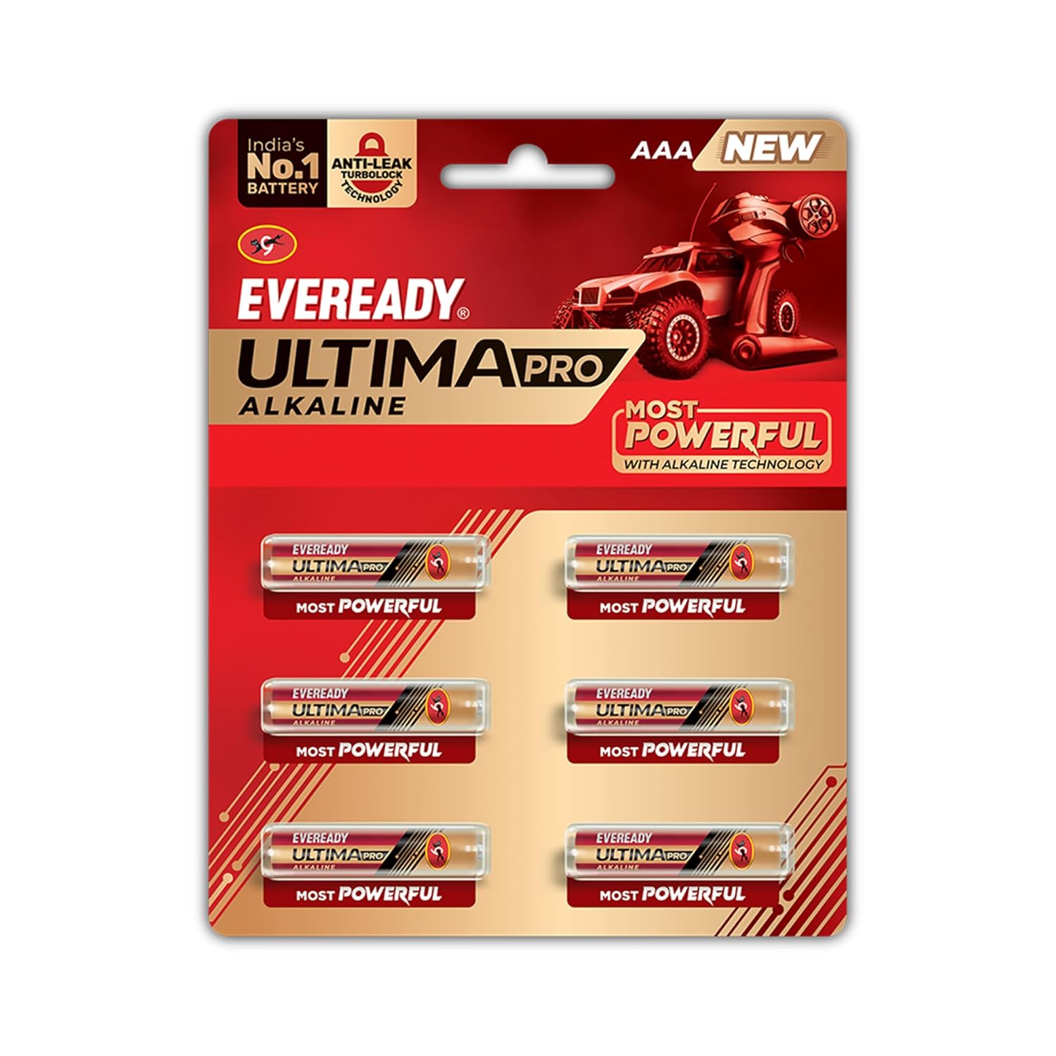 Eveready Ultima Pro Alkaline AAA Battery, 800% Longer Lasting, Anti ...