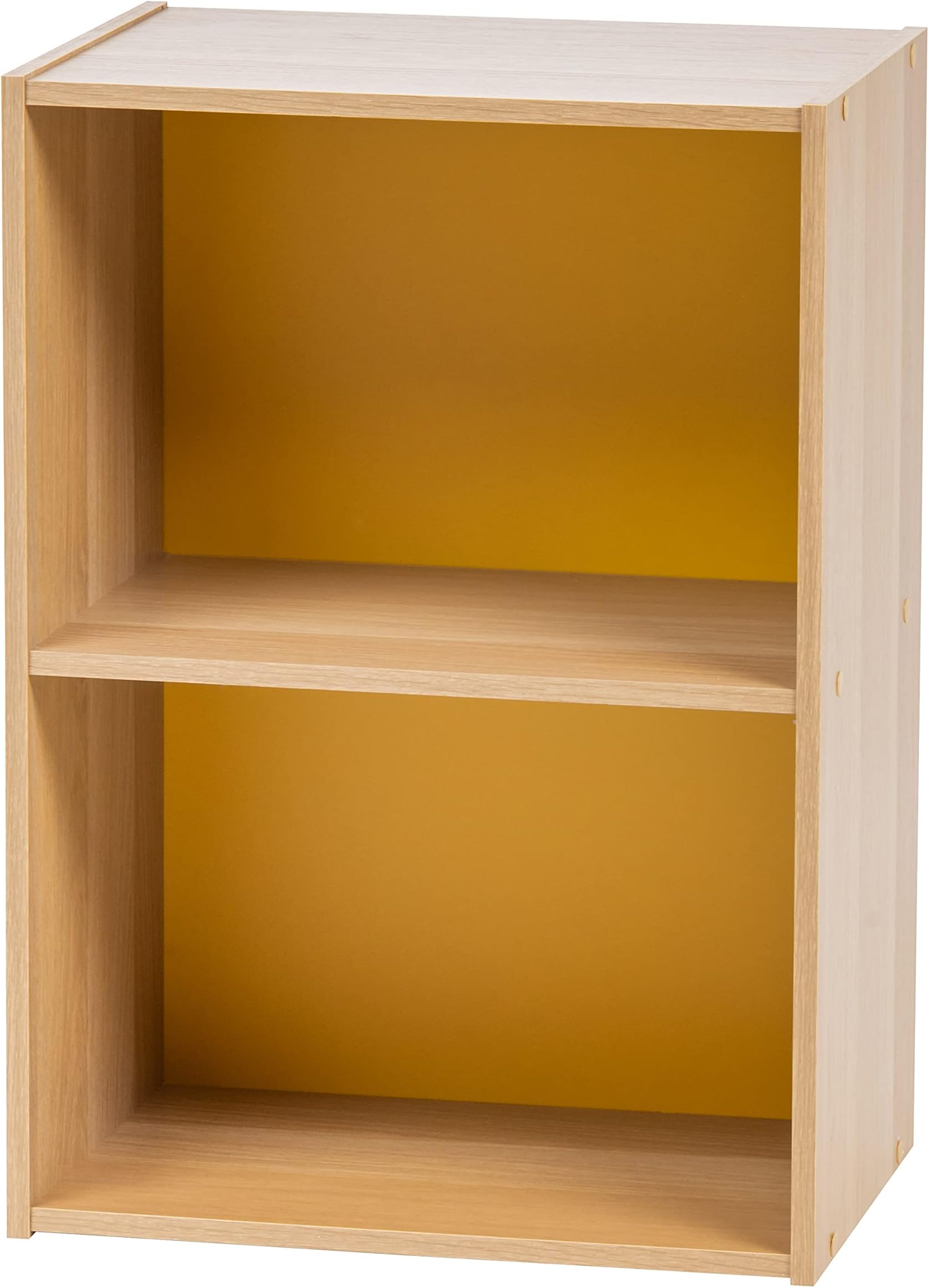 Amazon.com: IRIS USA 2-Tier Open Cubby Storage Shelf, Small Wood Sturdy ...