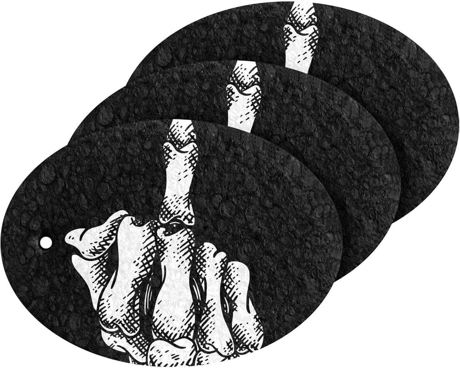 Amazon.com: Middle-Finger-Skull-Print Kitchen Sponges, Cleaning Dish ...