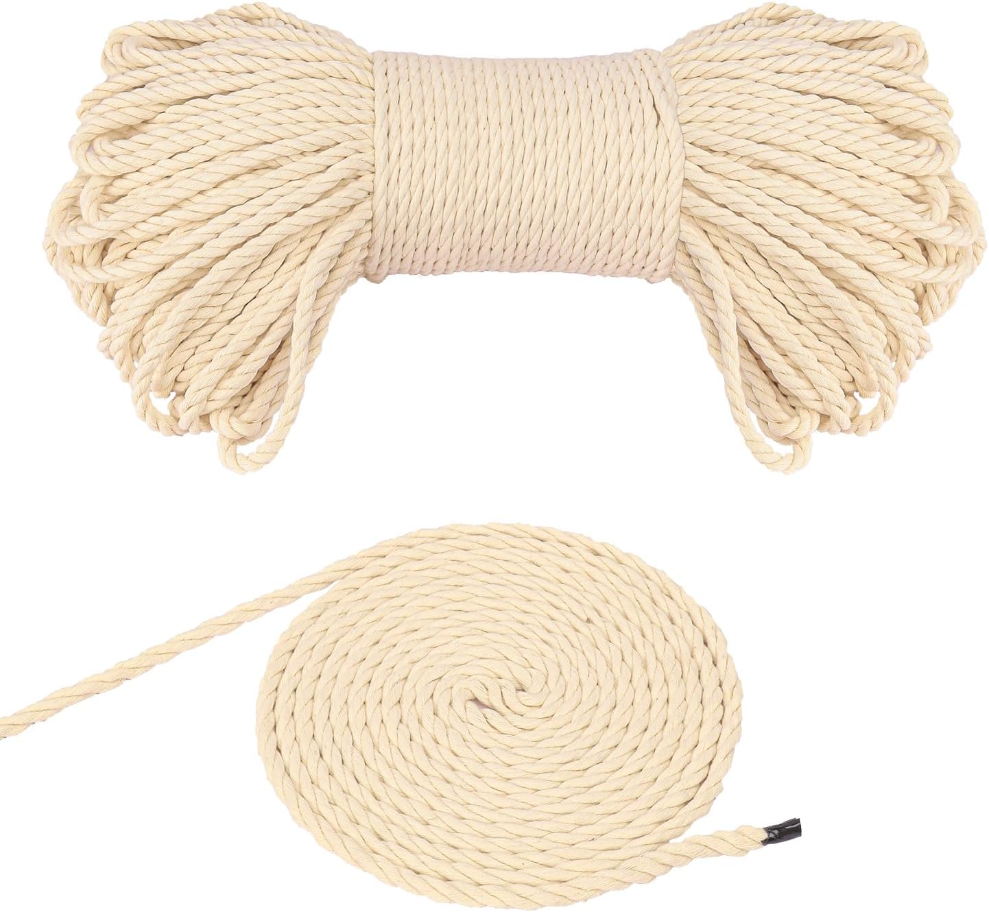 Amazon.com: IHDYPPEW 1/4 Inch Diameter White Cotton Rope 328 Feet Rope ...