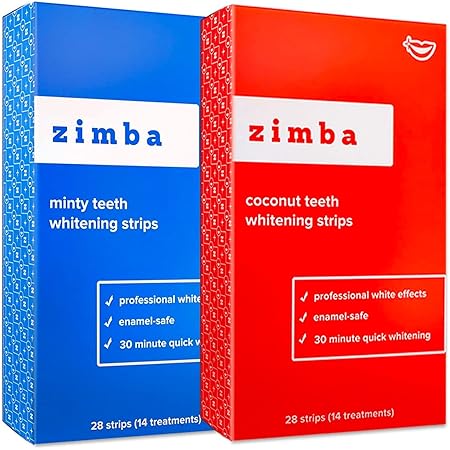 Amazon.com: Zimba Teeth Whitening Strips - Vegan Stain Remover White ...