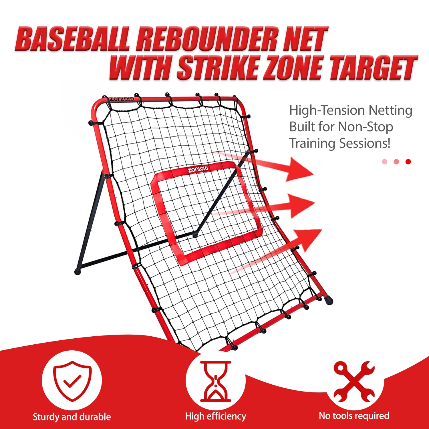 Snapklik.com : Zonlolo Baseball Pitchback Net, Rebounder Net, Pitching ...