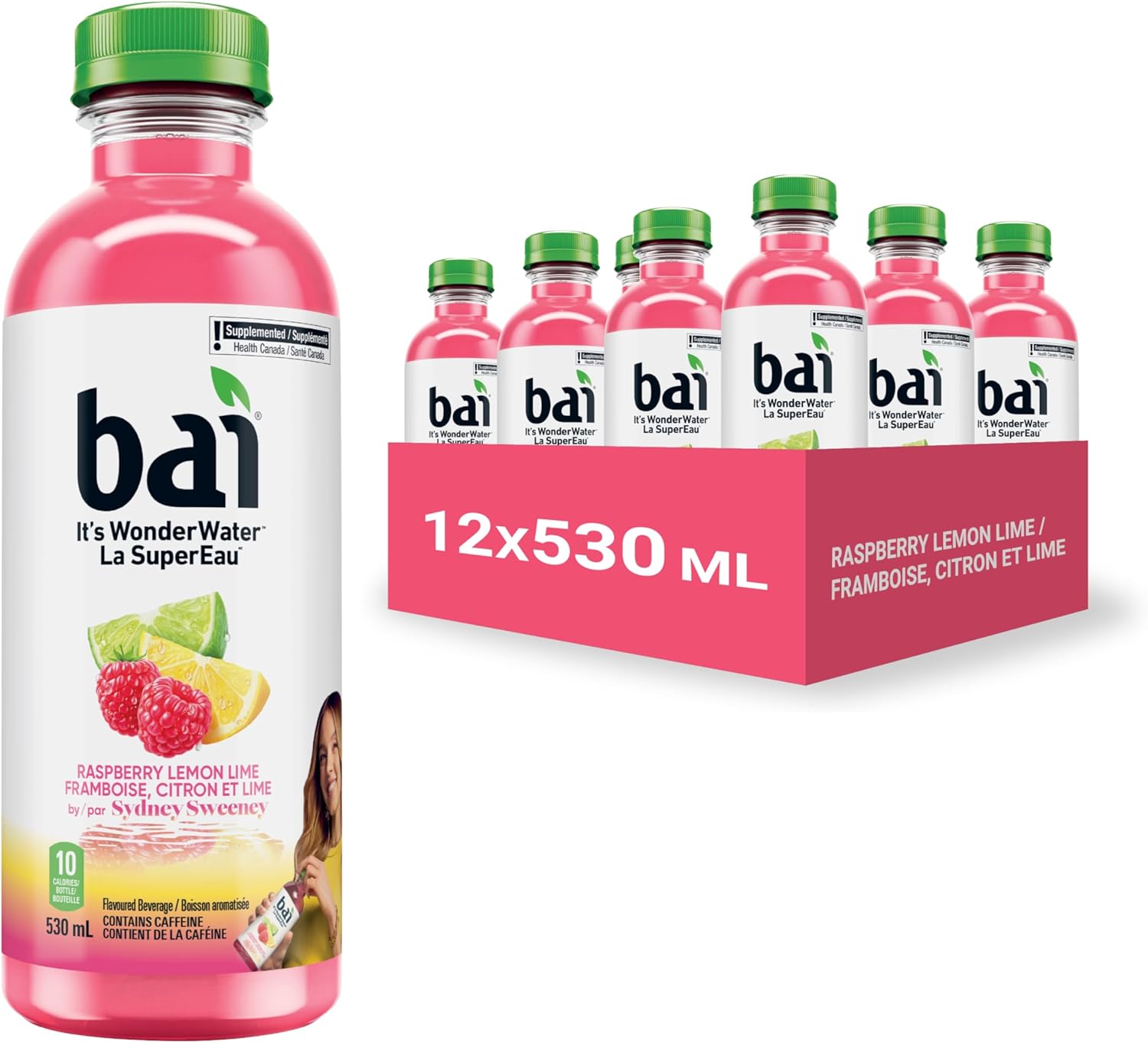 Bai Antioxidant Infusion Flavoured Water Beverage, Raspberry Lemon Lime ...