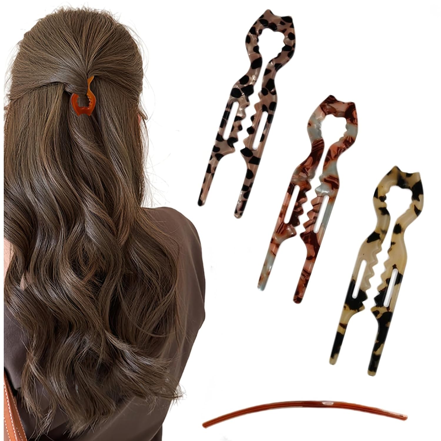 Amazon.com : Jimmidy French Hair Pins, an Elegant 3Pc Set Of Women ...