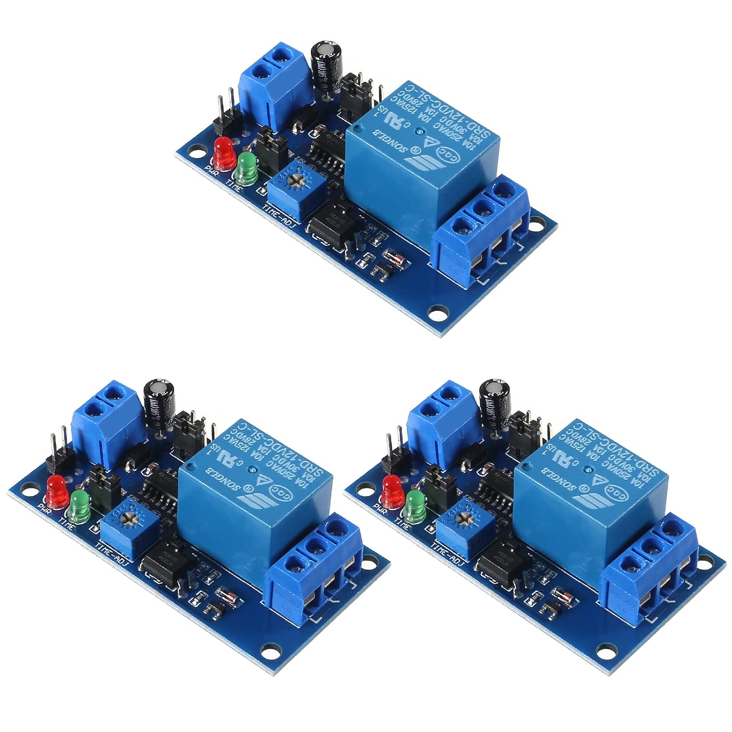AITIAO 3Pcs DC 12V Delay Relay Module Electronics Delay Relay Turn On ...