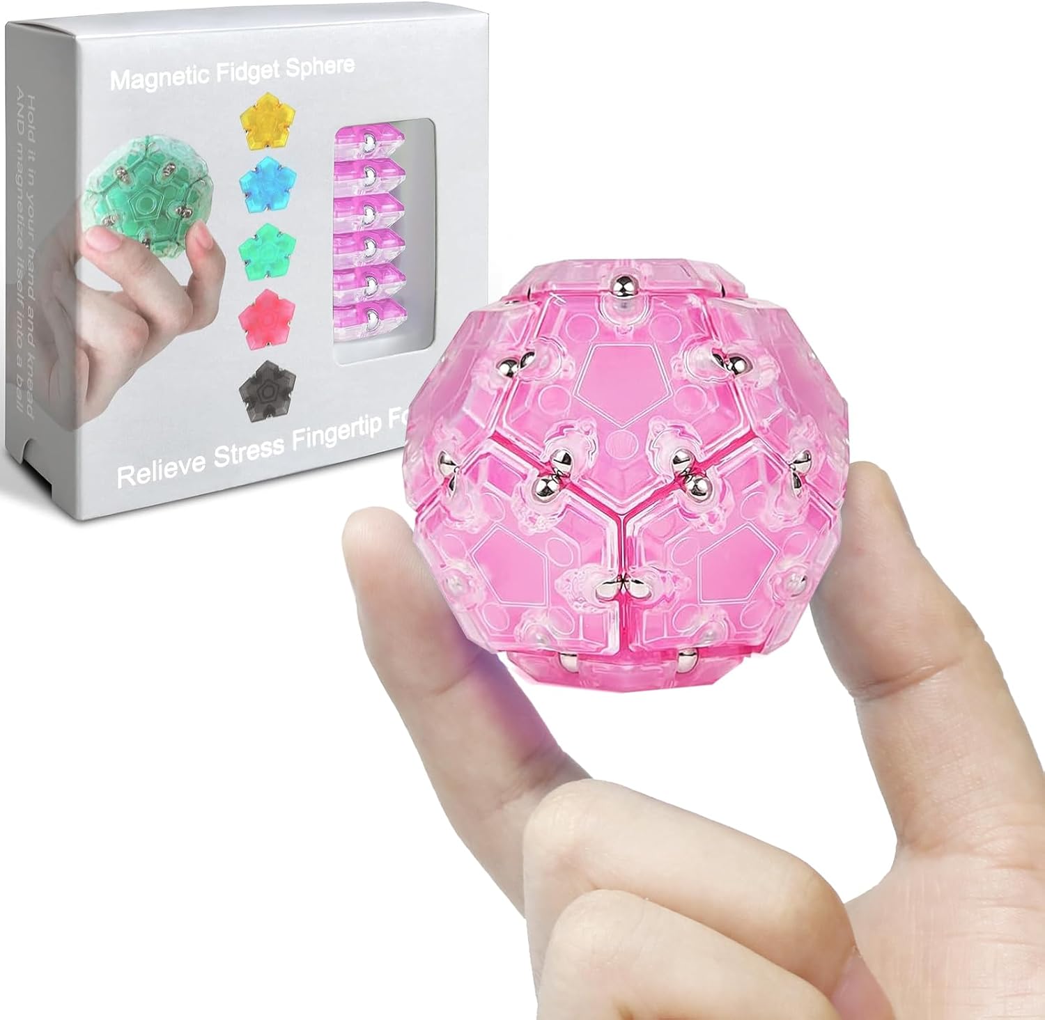 Amazon.com: Magnetic Fidget Sphere, Fidget Stress Relief Toys for ...