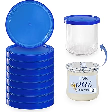 Amazon.com: 32 Pcs Yogurt Container Lids Clear Plastic Yogurt Jar Lids ...
