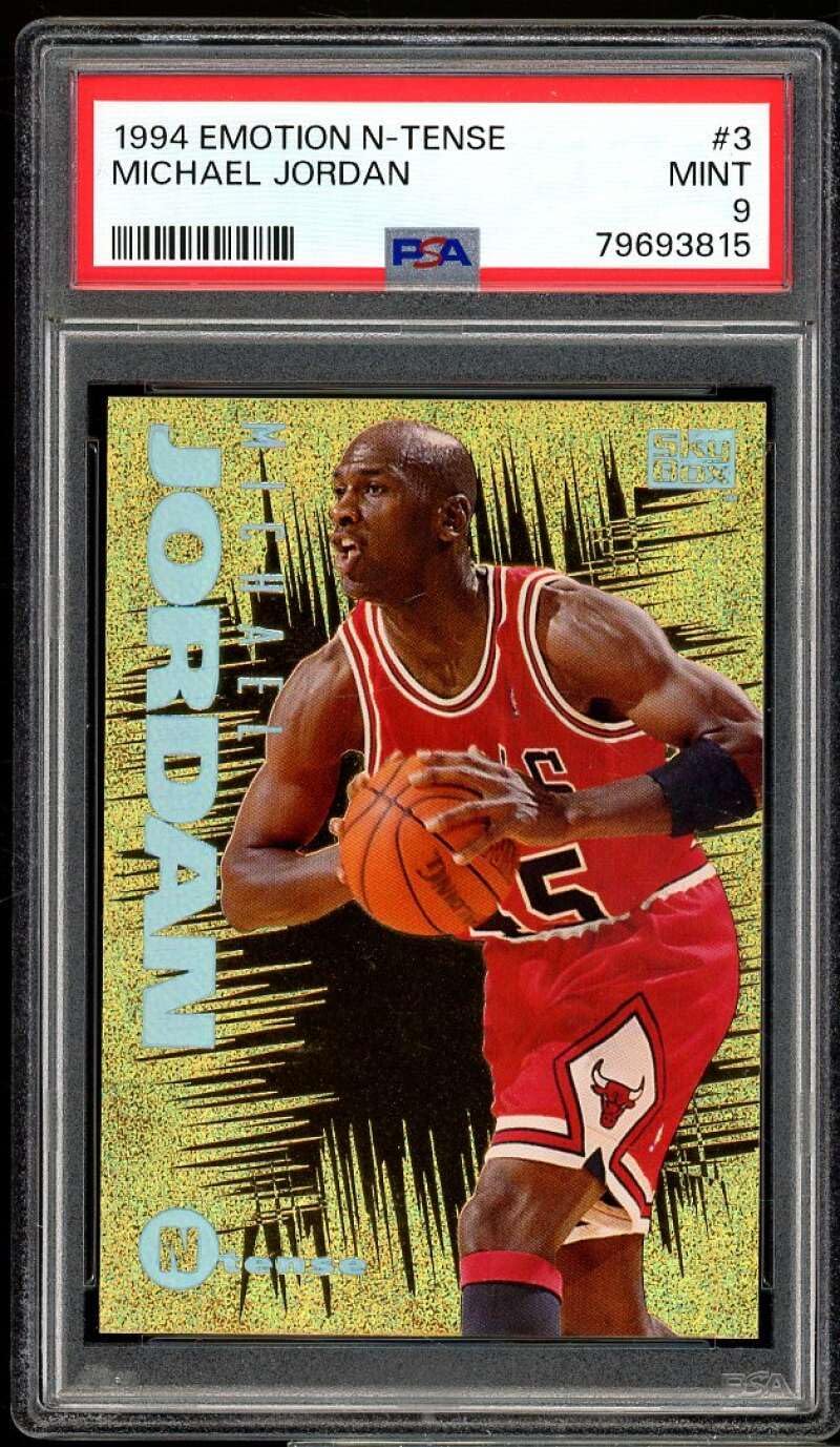 Amazon.com: Michael Jordan Card 1994-95 Emotion N-Tense #3 PSA 9 ...