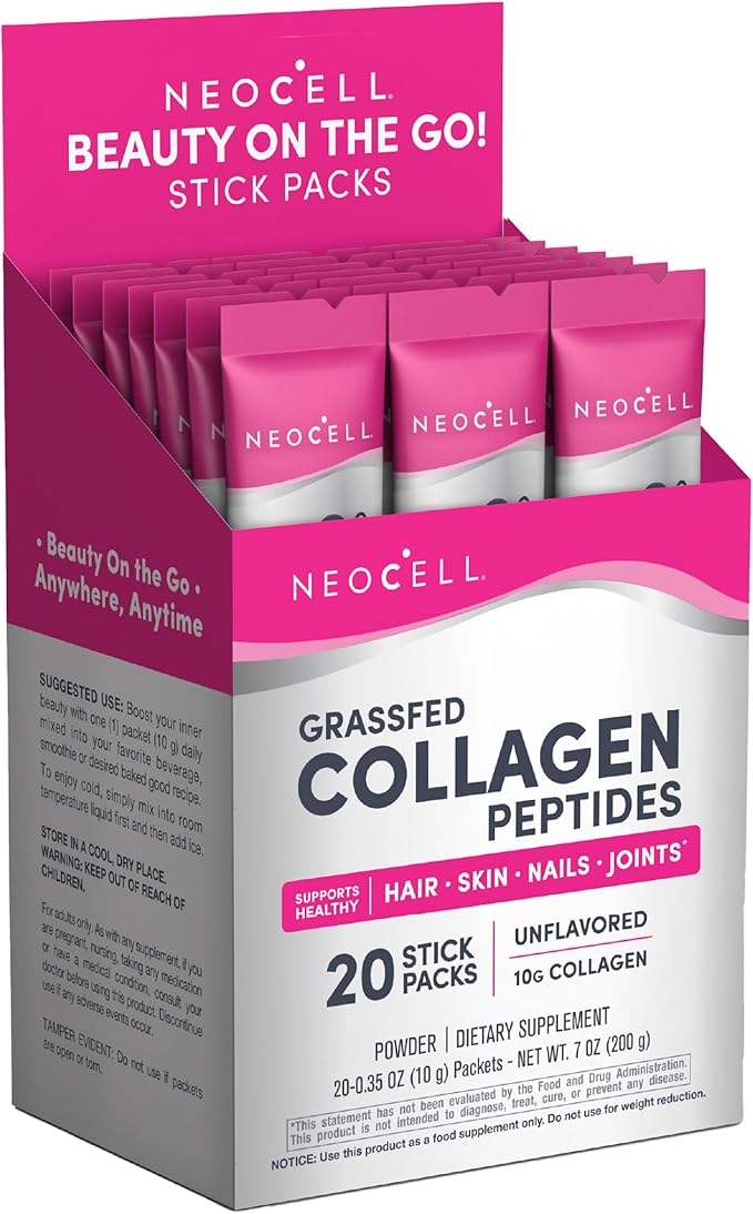 Amazon.com: NeoCell Super Collagen Peptides, 10 g Collagen/Single-Serve ...