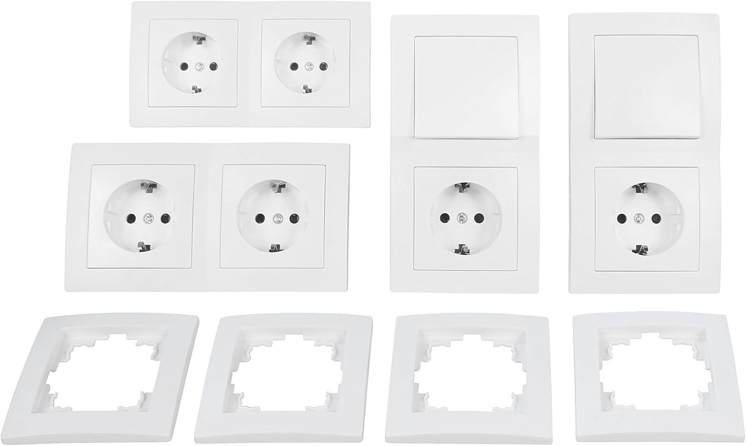 MC POWER - FLAIR - Wand Steckdosen und Schalter Set | Starter | 16 ...