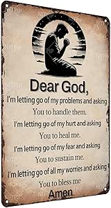 Amazon.com: Christian Prayer Metal Tin Sign Pray To God Metal Sign Art ...