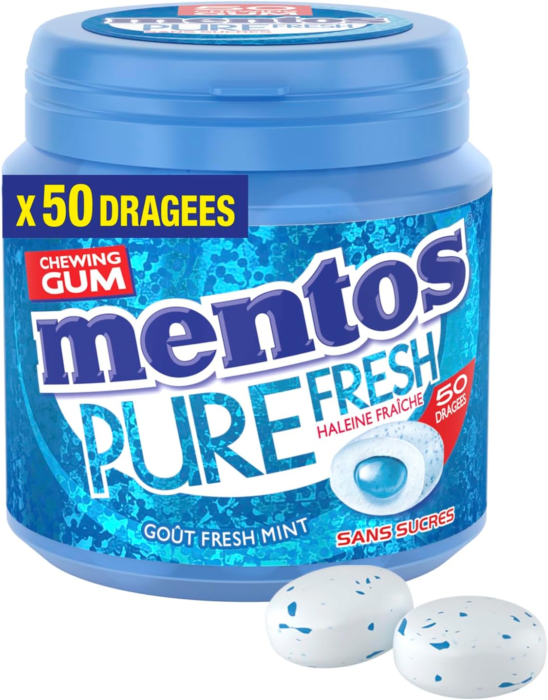 Mentos Gum Pure Fresh Chewing-Gum Fresh Mint Sans Sucres