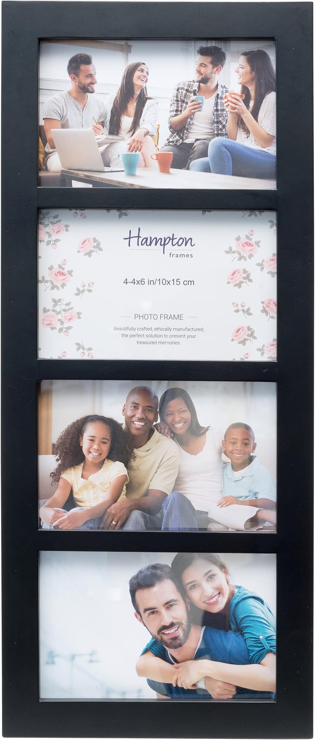 Wall Space Multi Photo Picture Frames - 25mm Black Multiple Photos 7x5 ...