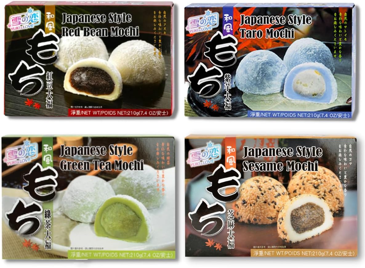 Amazon.com: Japanese Mochi Fruits Daifuku Rice Cake Peach Flavor 7oz ...