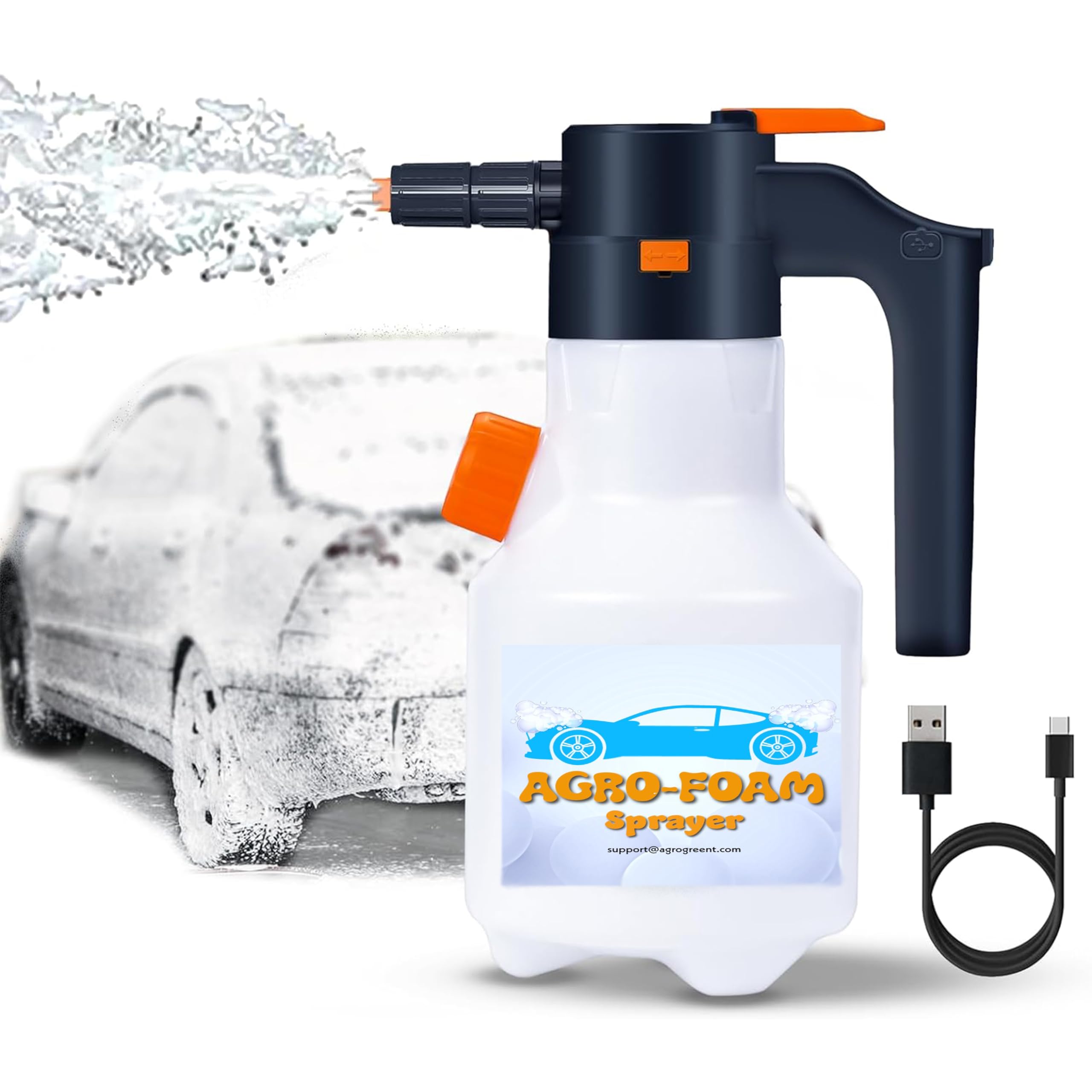Amazon.com: Foam Sprayer, Electric Pressurized Car Wash Foam Gun ...
