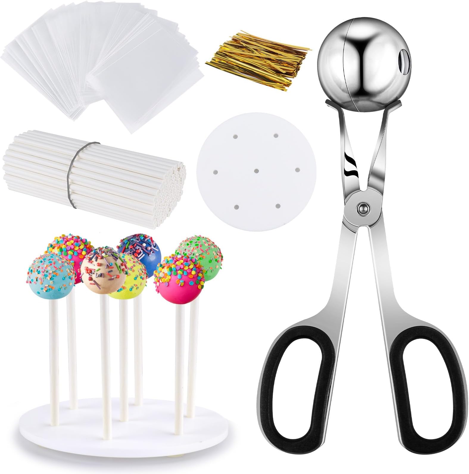 Amazon.com: JIANTA Lollipop Cake Pop Treat Bag Set, Meat Baller with ...
