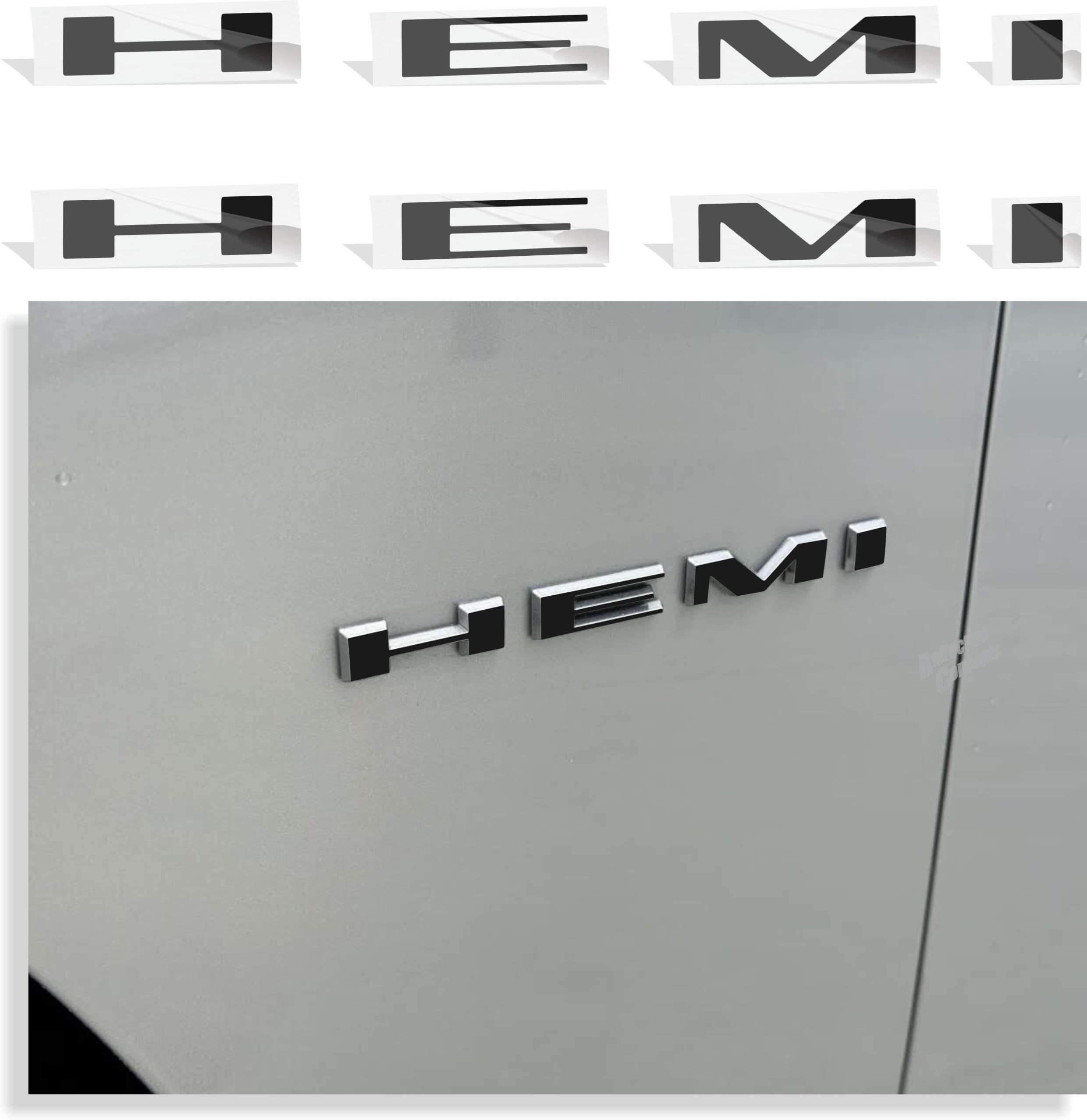 Amazon.com: Reflective Concepts HEMI Fender Emblem Overlay Decal ...
