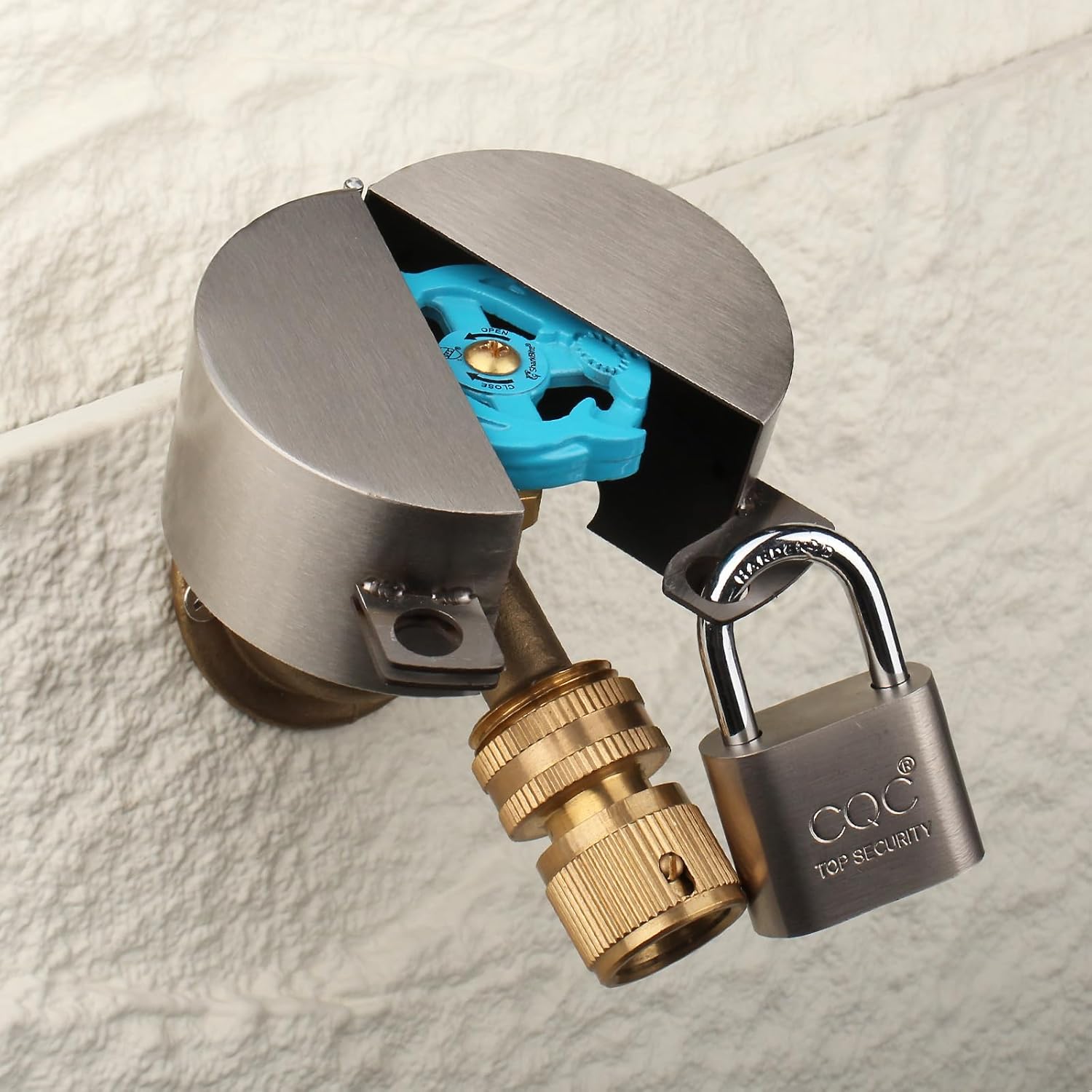 Amazon.com: Faucet Valve Lock-Metallic Stainless Steel(with Padlock ...