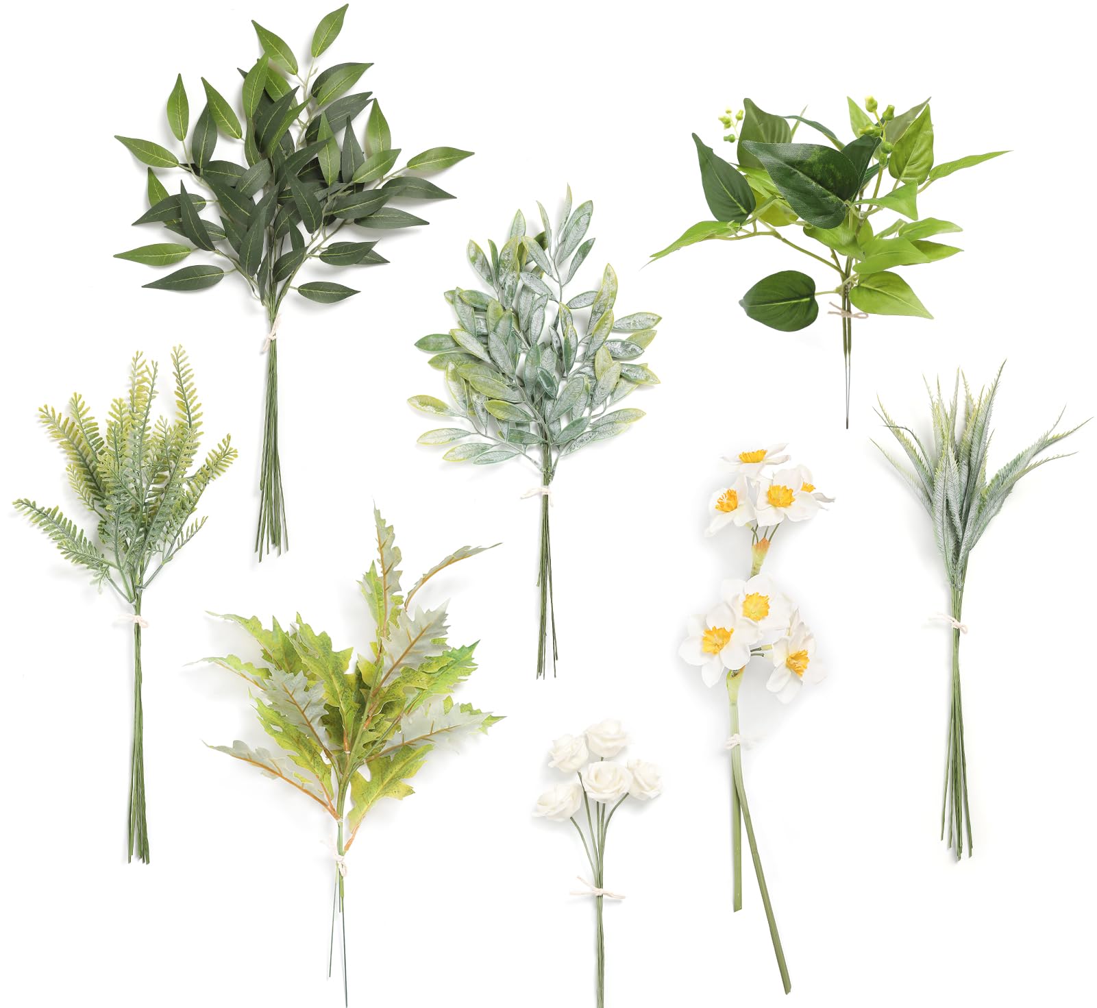 Amazon.com: GAATEEK Artificial Greenery Stems Box Set，46 Pcs with 8 ...