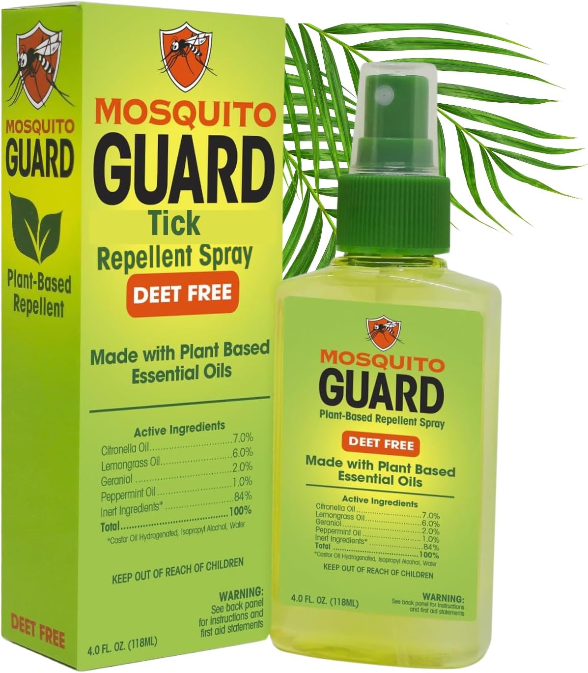 Amazon.com: Mosquito Guard 4 oz fl Organic Mosquito Repellent Spray for ...