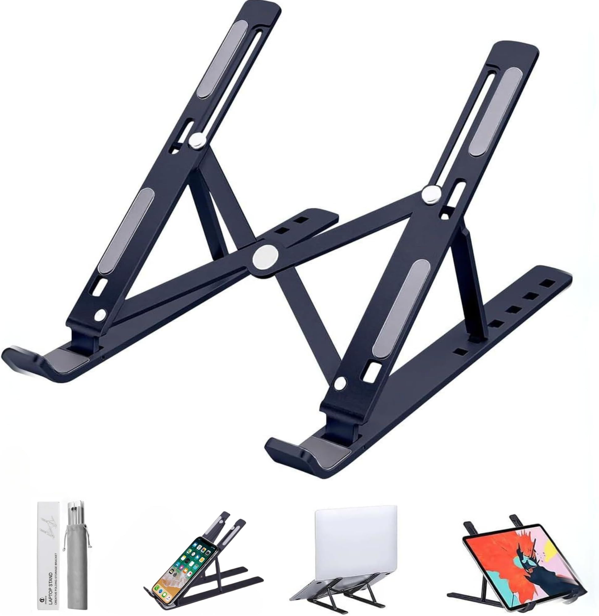 EASE8 Mini Laptop Stand Portable Laptops Riser ABS+Silicone Ergonomic ...